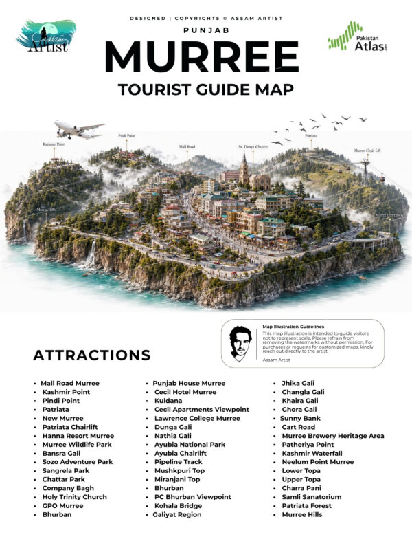 Murree Tourist Guide Map | Pakistan Atlas